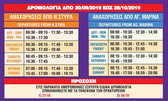 Δρομολόγια Πλοίων Ν. Στύρα - Αγ. Μαρίνα | Live camera